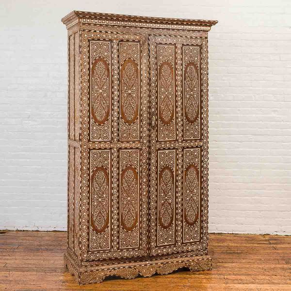 Bone inlay armoire store