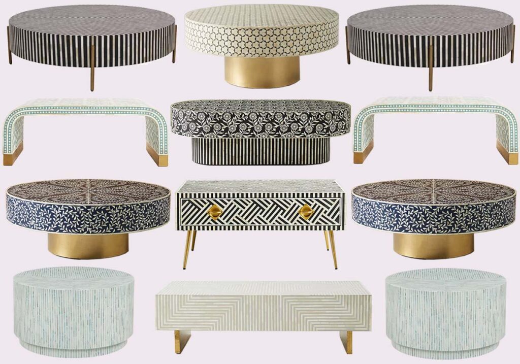 Buy Bone Inlay Center Table & Coffee Table – Luxury Handicrafts