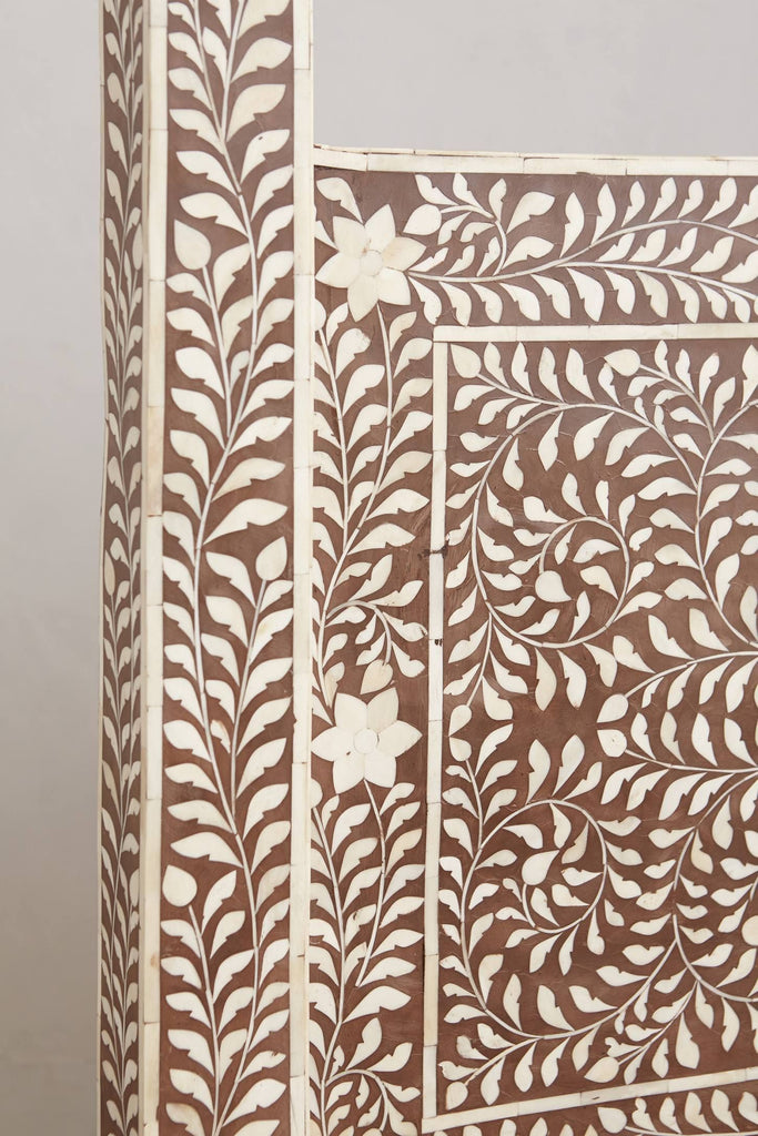 Bone Inlay Four Poster Bed Brown – luxuryhandicrafts.in