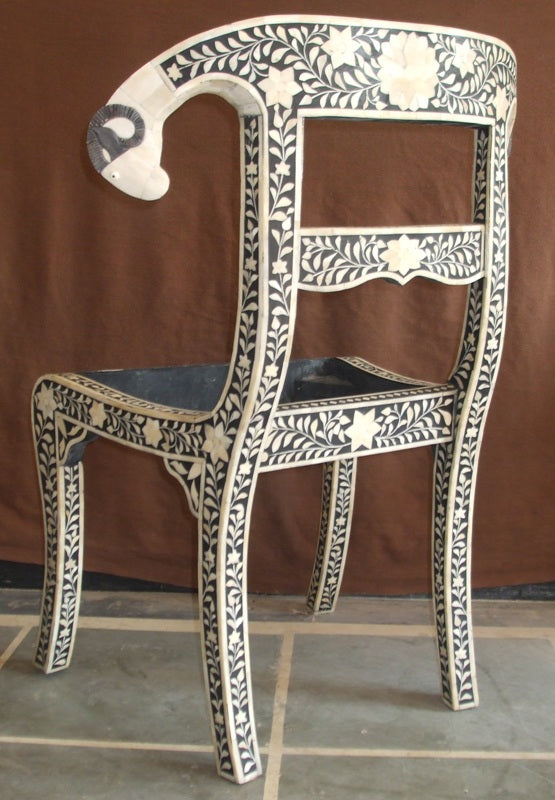 Bone Inlay Goat Head Chair – Luxury Handicrafts