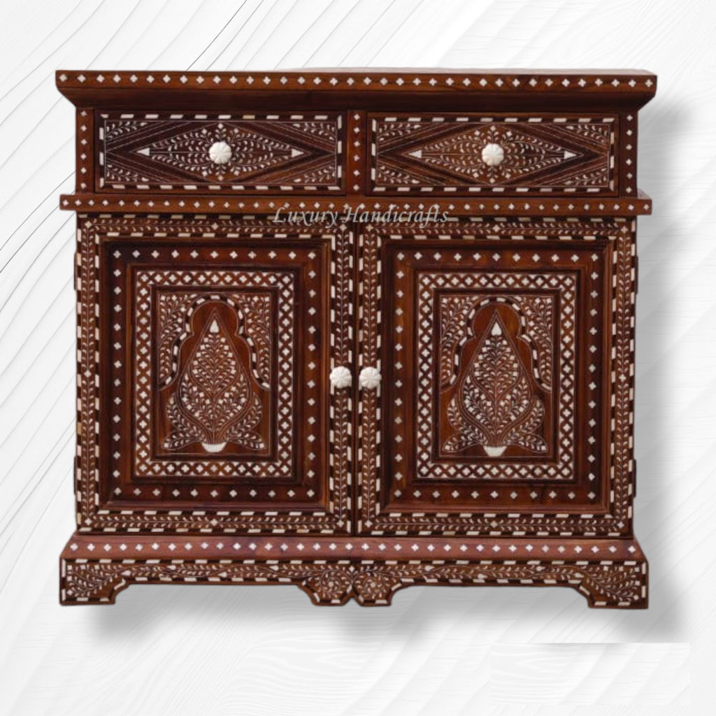 Teak Wood Bone Inlaid Cabinet – Luxury Handicrafts