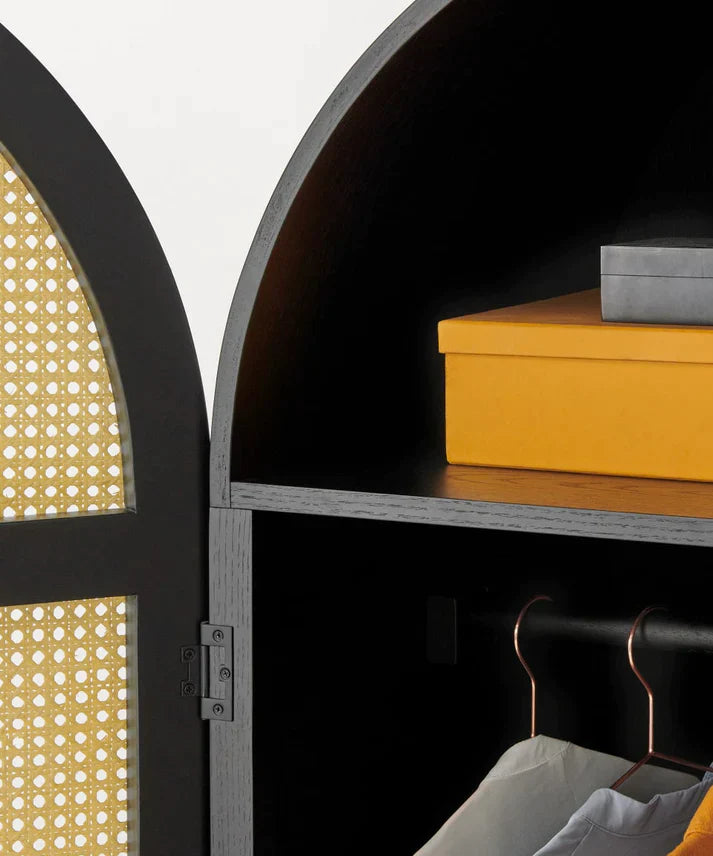 Rocky Rattan Solid Wood Wardrobe – Luxury Handicrafts