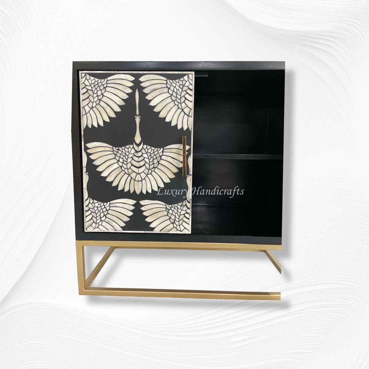 Bone Inlay Swan Cabinet – Luxury Handicrafts